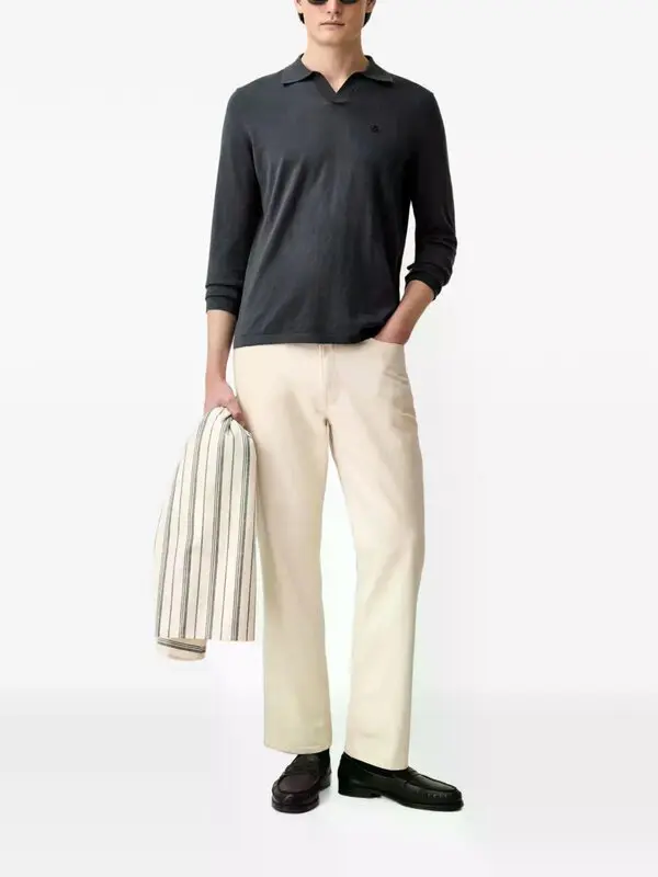 Marc O'polo Logo-embroidered Polo-collar Sweater