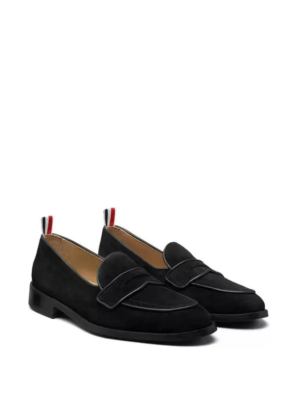 Thom Browne Suede Varsity Penny Loafers