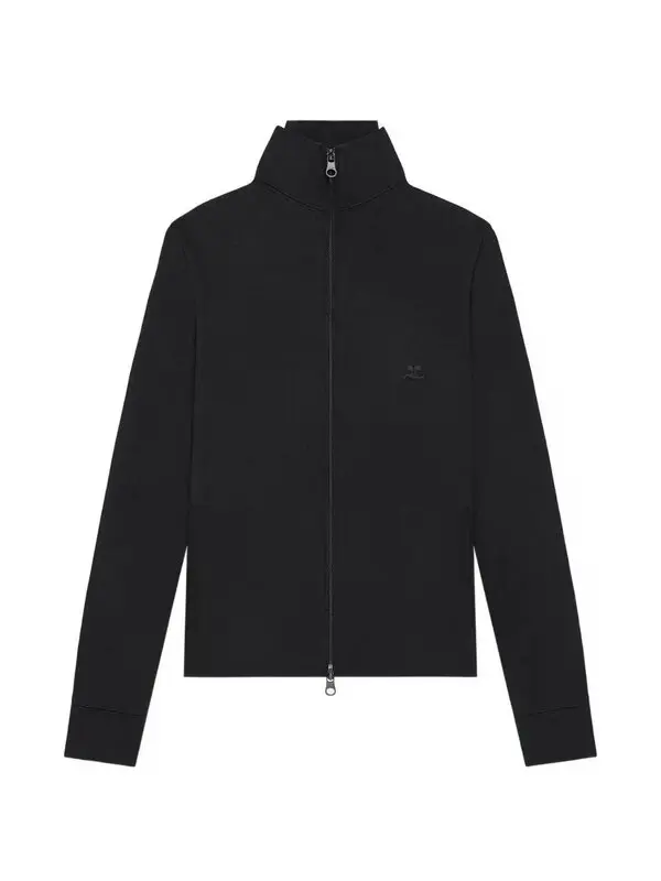 COURREGES Logo-patch Side-stripe Jacket - Black