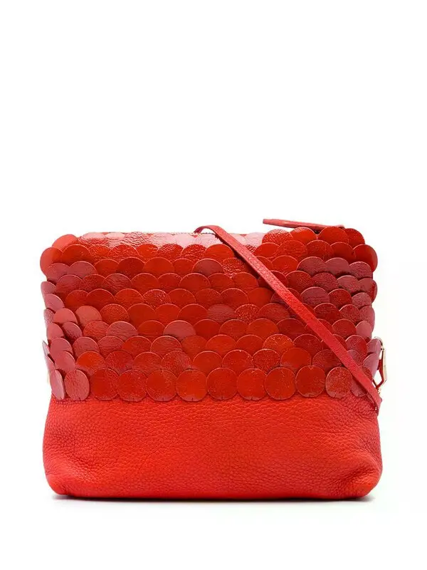 Burberry The Petal Clutch With Strap Crossbody Bag - Red