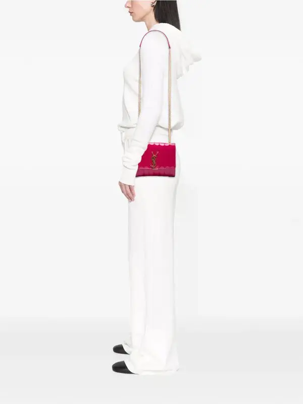 Saint Laurent 2019 Medium Patent Vicky Crossbody Bag - Pink