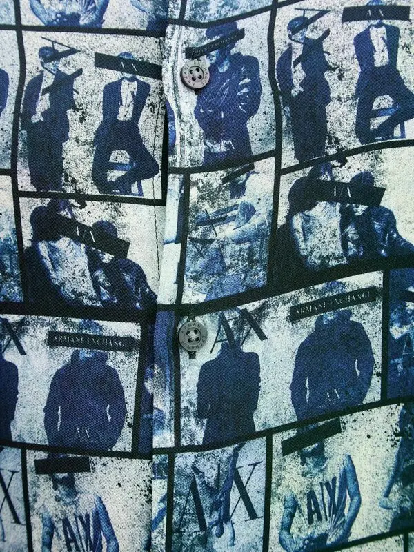 Armani Exchange Graphic-print Long-sleeved Shirt