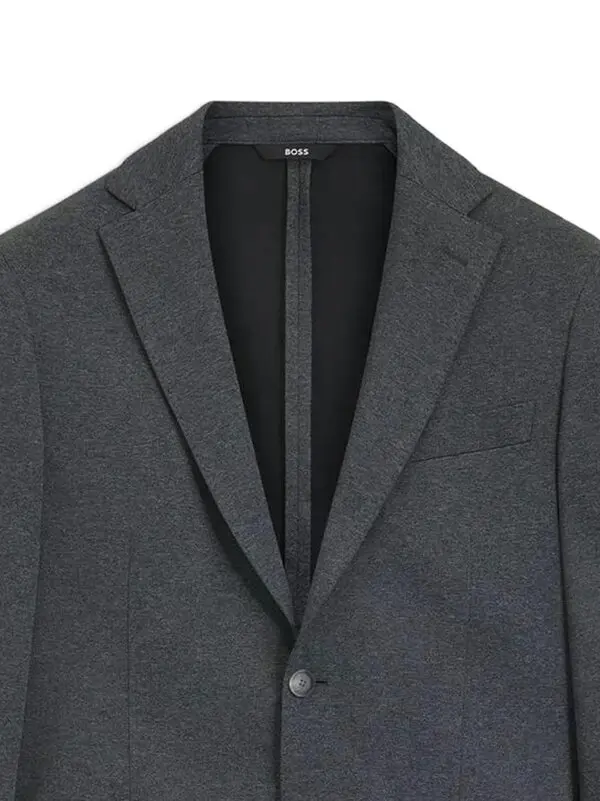 BOSS Slim-fit Jacket In Patterned Stretch Cotton Blend