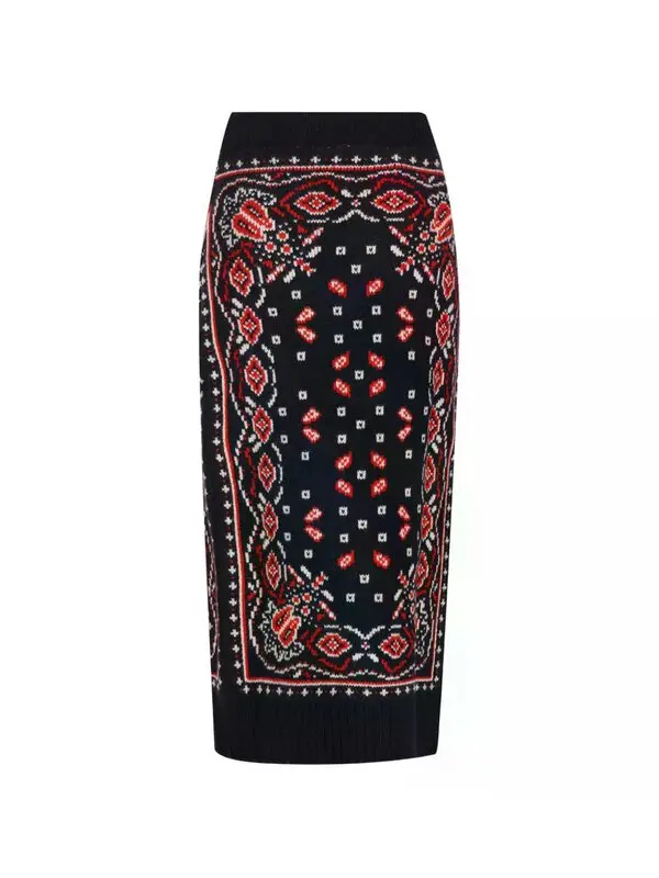 Giada Benincasa Soho Bandana-print Midi Skirt - Blue