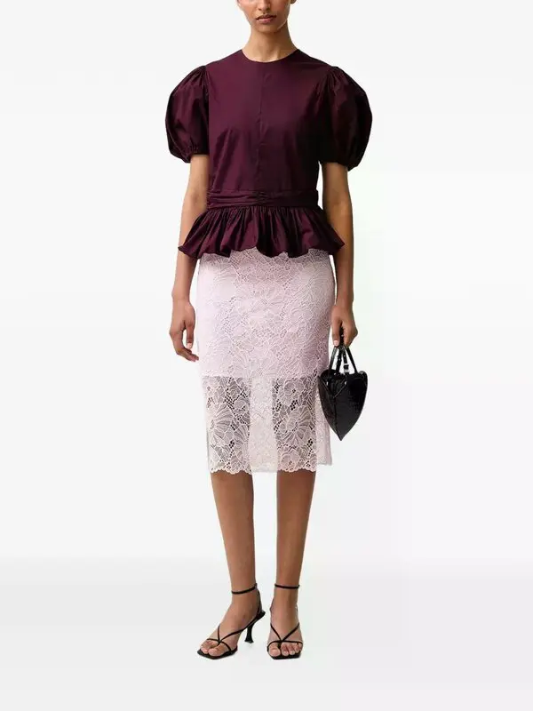 ROTATE BY BIRGER CHRISTENSEN Lace Midi Skirt