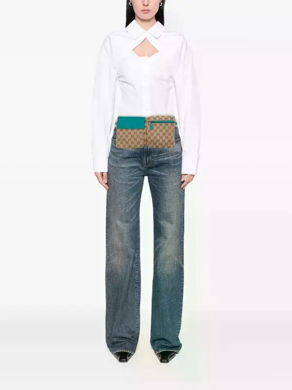 Gucci 2000-2015 Gg Canvas Web Double Pocket Belt Bag