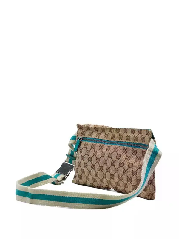 Gucci 2000-2015 Gg Canvas Web Double Pocket Belt Bag