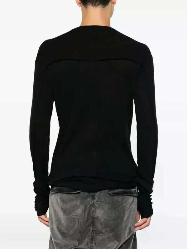 THOM KROM Thumb-slot Raw-edge Long-sleeve T-shirt
