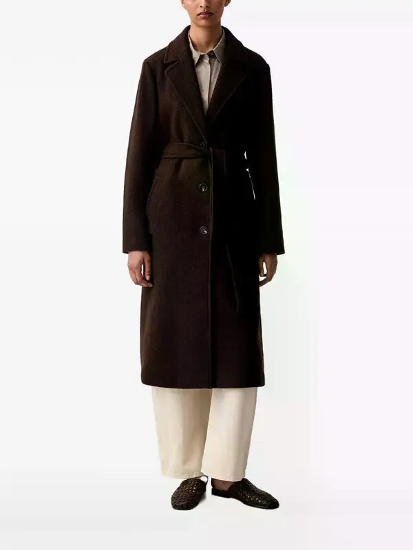 Marc O'polo Belted Button-up Coat - Brown