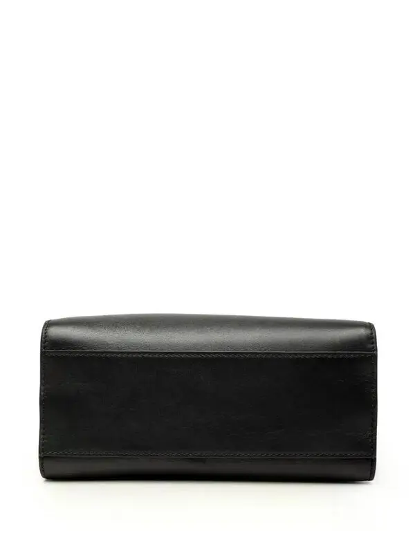 Gucci 2000-2015 Mini Nappa Bamboo Web Nymphaea Top Handle Bag Satchel - Black
