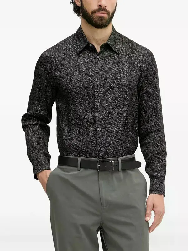 Armani Exchange Logo-print Long-sleeved Shirt