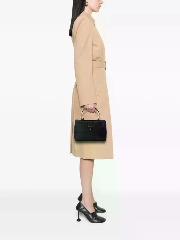 Prada Tessuto Metal Handle Bag
