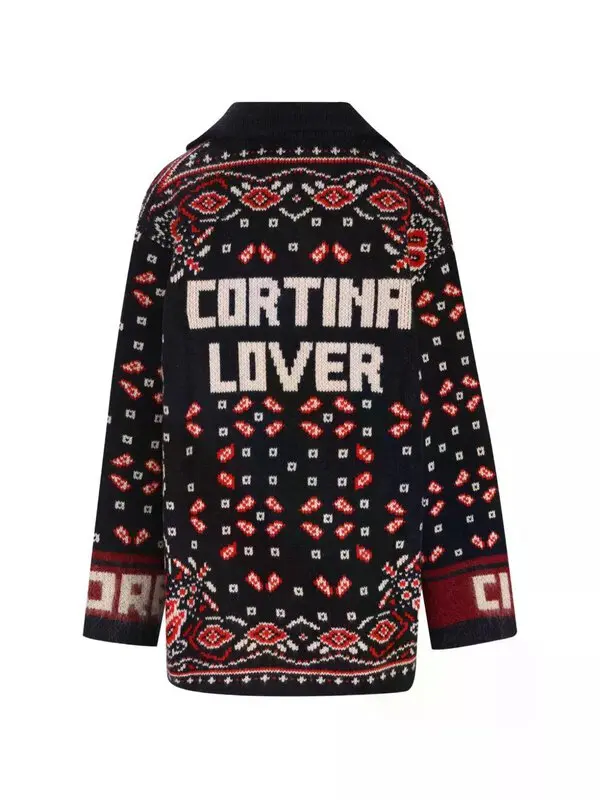 Giada Benincasa Soho Intarsia-knit Button-up Cardigan