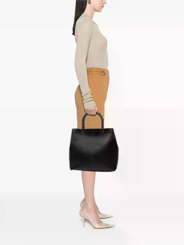 Gucci Pigskin Bamboo Tote Bag