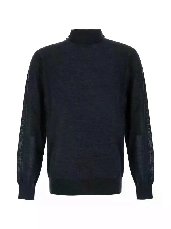 KANGRA Roll Neck Merino Wool Sweater - Grey