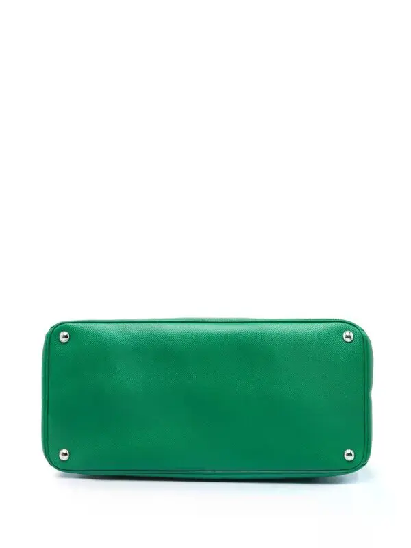 Prada Saffiano Leather Turnlock Twin Satchel