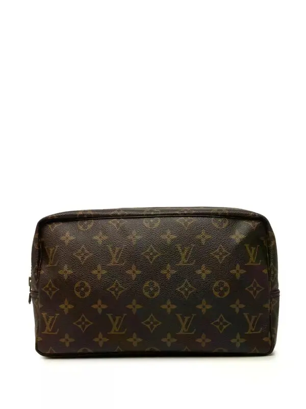 LOUIS VUITTON Monogram Trousee Toilette 28 Clutch Bag - Brown