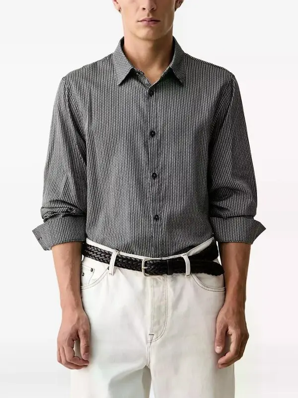 Armani Exchange Logo-print Long-sleeve Shirt
