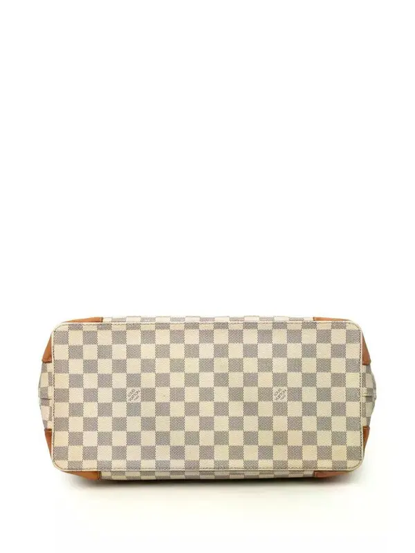 LOUIS VUITTON Damier Azur Hampstead Mm Tote Bag - White