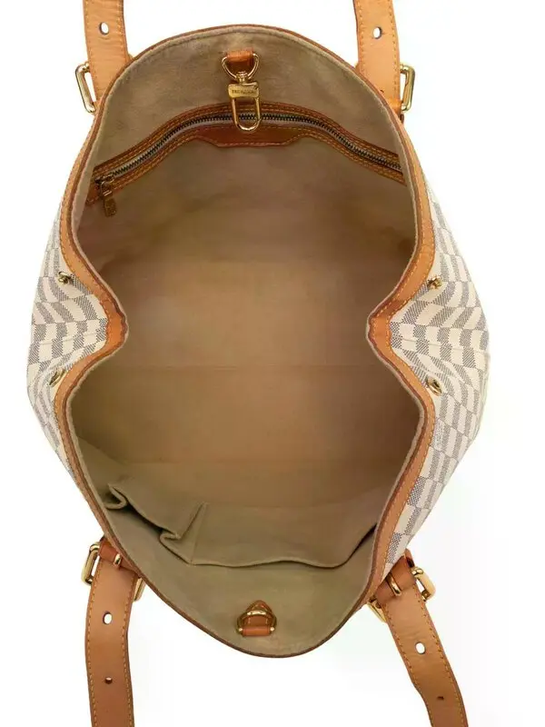 LOUIS VUITTON Damier Azur Hampstead Mm Tote Bag - White