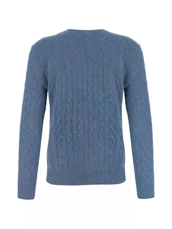 Polo Ralph Lauren Cable Knit Embroidered-logo Sweater