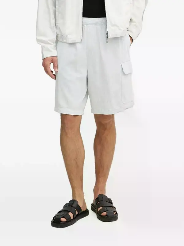 Armani Exchange Striped Cargo Shorts - Blue