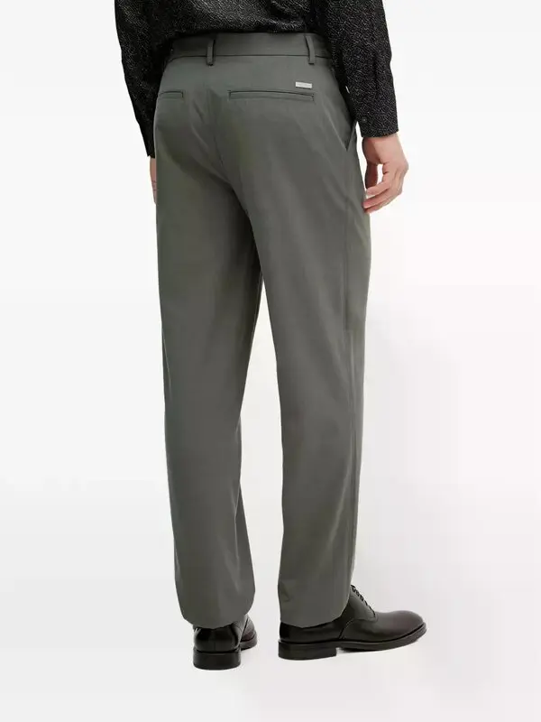 Armani Exchange Logo-plaque Tailored Trousers - Grey