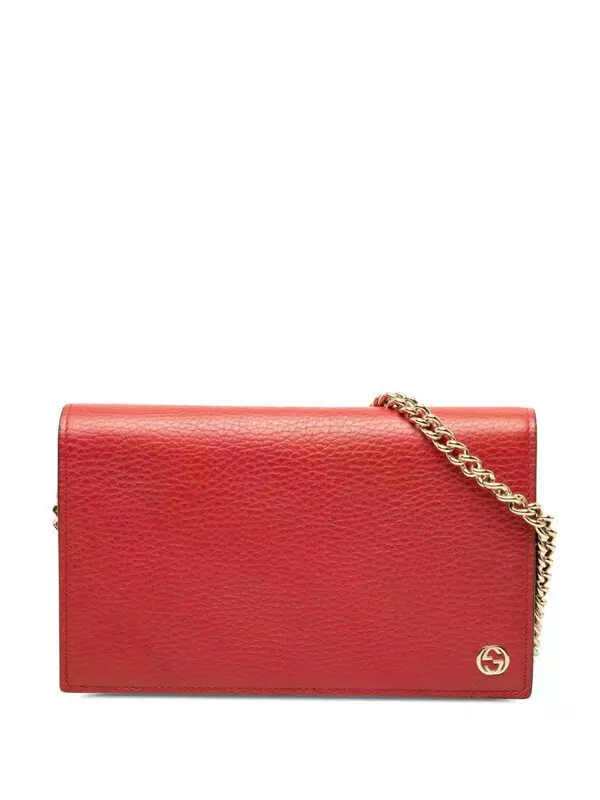 Gucci 2000-2015 Calfskin Betty Wallet On Chain Crossbody Bag - Red