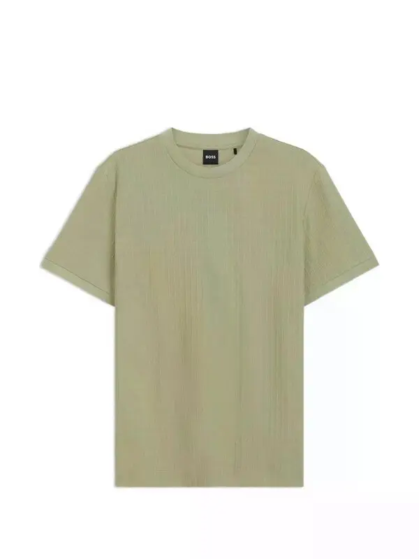 BOSS Textured Short-sleeve T-shirt - Green