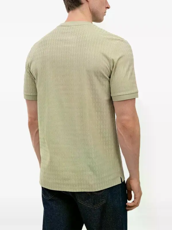 BOSS Geometric-jacquard T-shirt In Cotton