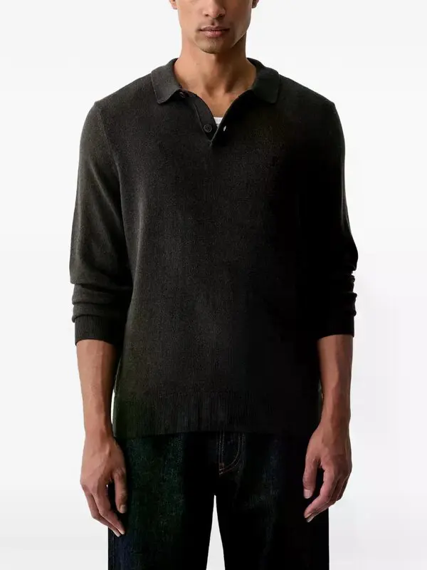 Marc O'polo Long-sleeve Embroidered-logo Polo Sweater