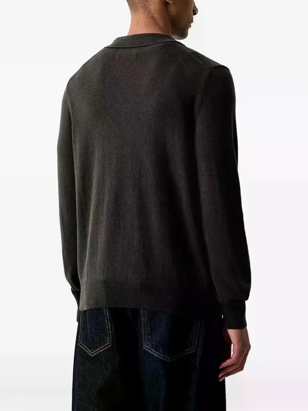 Marc O'polo Long-sleeve Embroidered-logo Polo Sweater