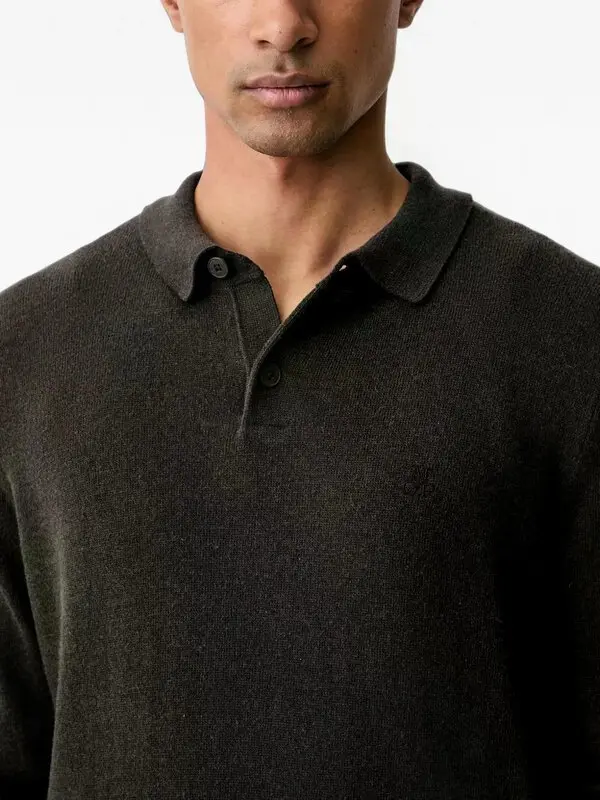 Marc O'polo Long-sleeve Embroidered-logo Polo Sweater