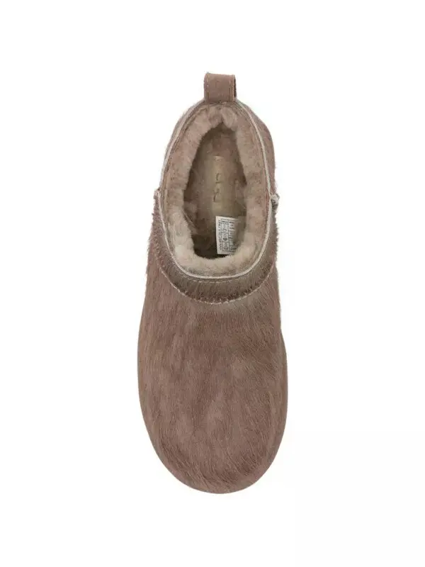 UGG Calf-hair Logo-patch Ankle Boots