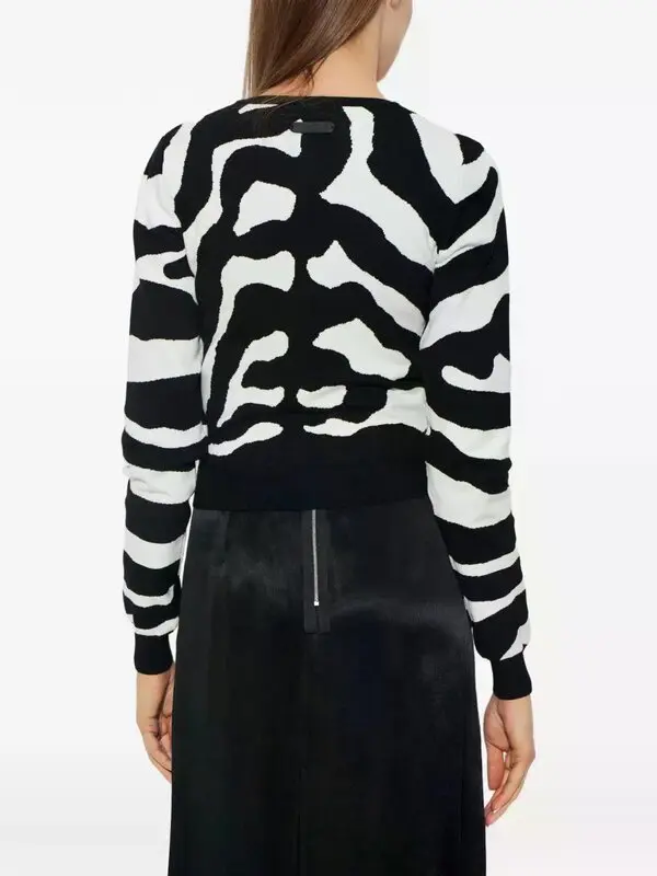 Moschino All-over Zebra Print Inlaid Sweater