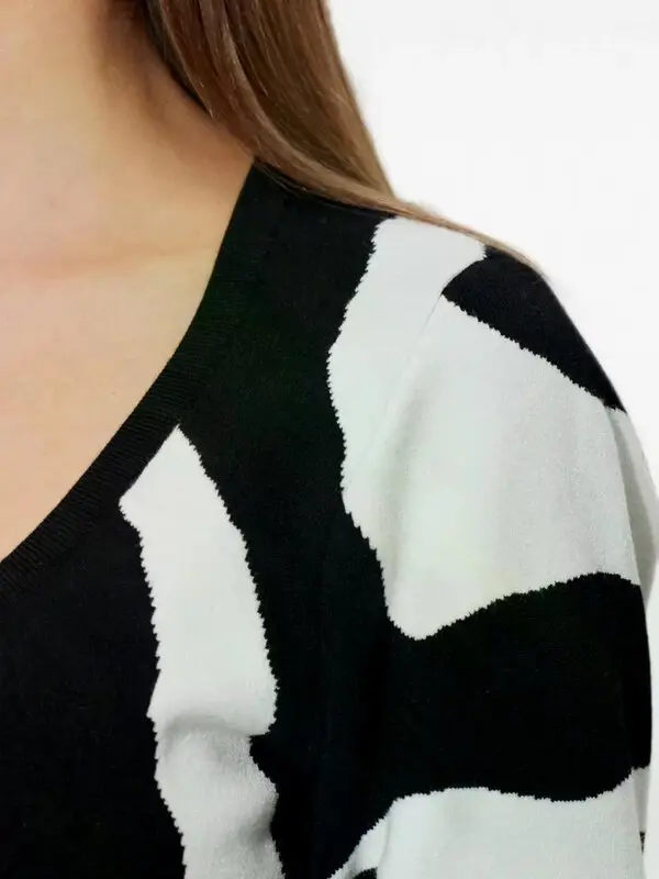 Moschino All-over Zebra Print Inlaid Sweater
