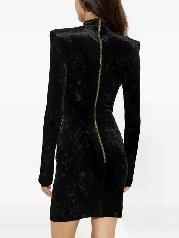 Balmain Velvet Turtleneck Mini Dress