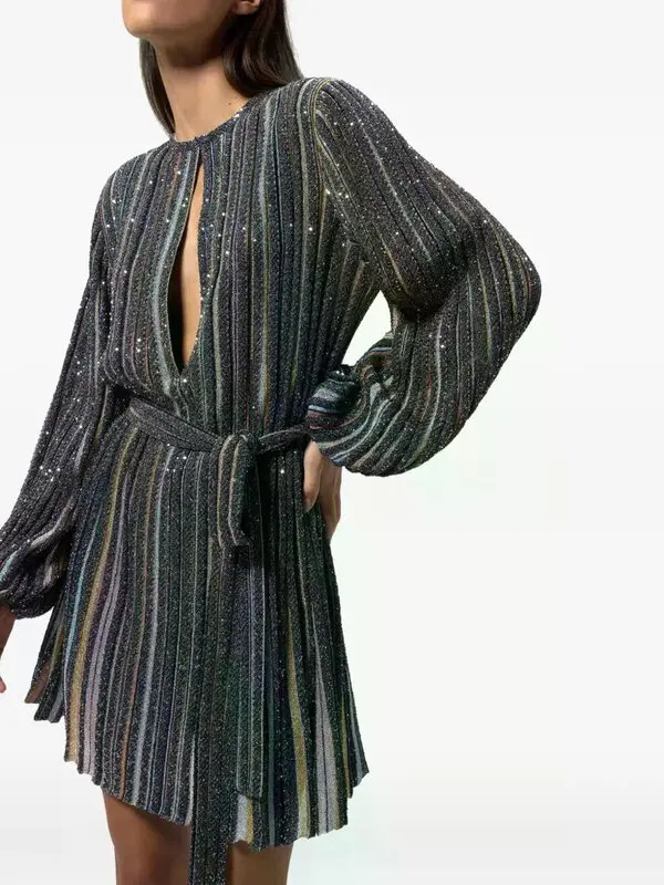 Missoni V-neck Belted Dress
