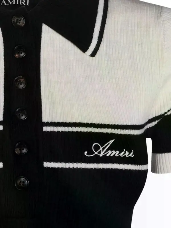Amiri Script Knit Slim Polo