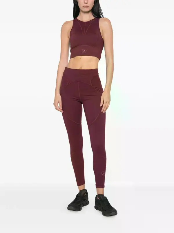 Adidas By Stella McCartney Logo-print Cut-out Crop Top