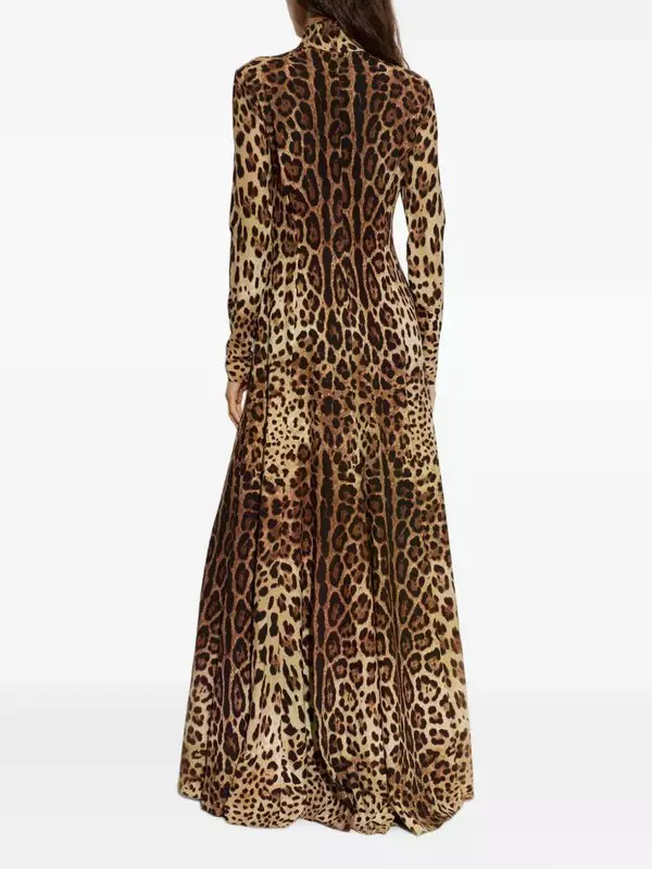 Dolce & Gabbana Leopard-print Maxi Wrap Dress