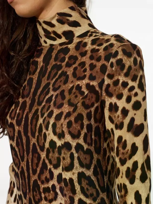 Dolce & Gabbana Leopard-print Maxi Wrap Dress