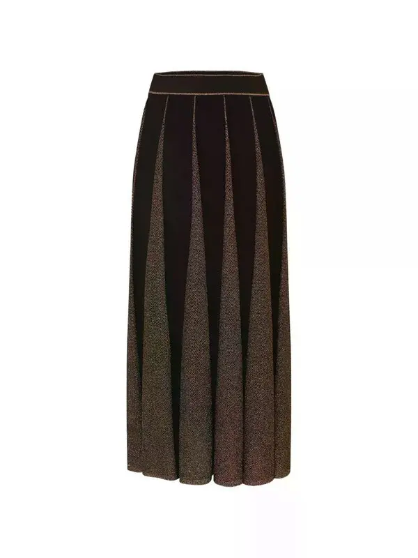 Zimmermann Valiant Metallic-thread Midi Skirt - Black