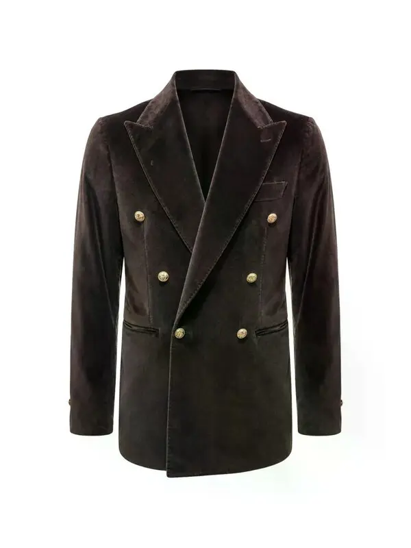 FRANZESE COLLECTION Oscar-winning Red Carpet Double-breasted Blazer - Brown
