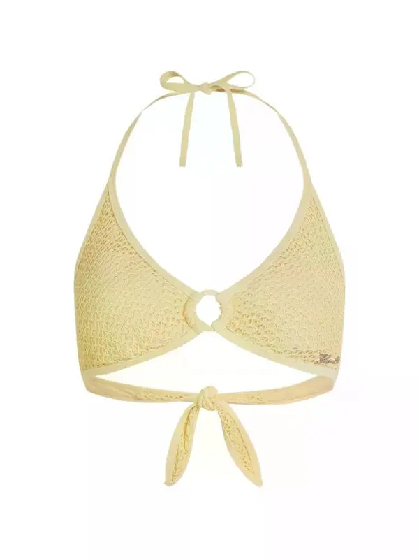 Karl Lagerfeld Crochet Triangle Bikini Top