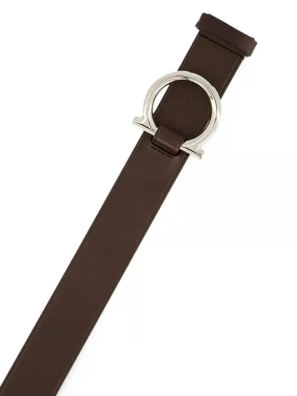 FERRAGAMO Gancini Buckle Leather Belt