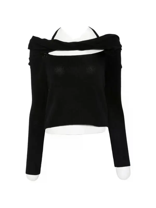 Simkhai Cambria Off-shoulder Sweater - Black