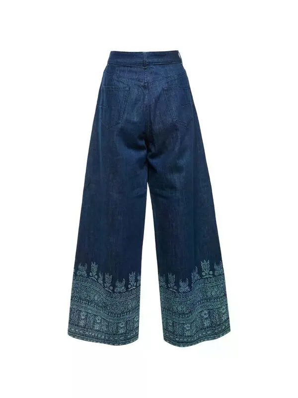 Dior Printed Wide-leg Jeans