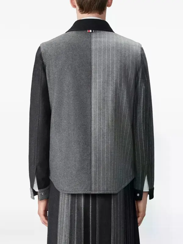 Thom Browne Flannel Fun-mix Banker-stripe Jacket