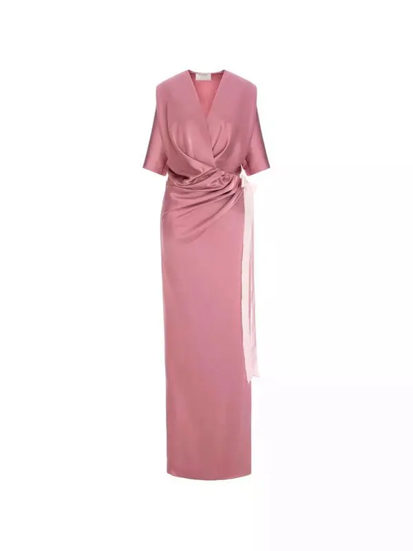 V:PM ATELIER Samantha Wrap-style Maxi Dress - Pink